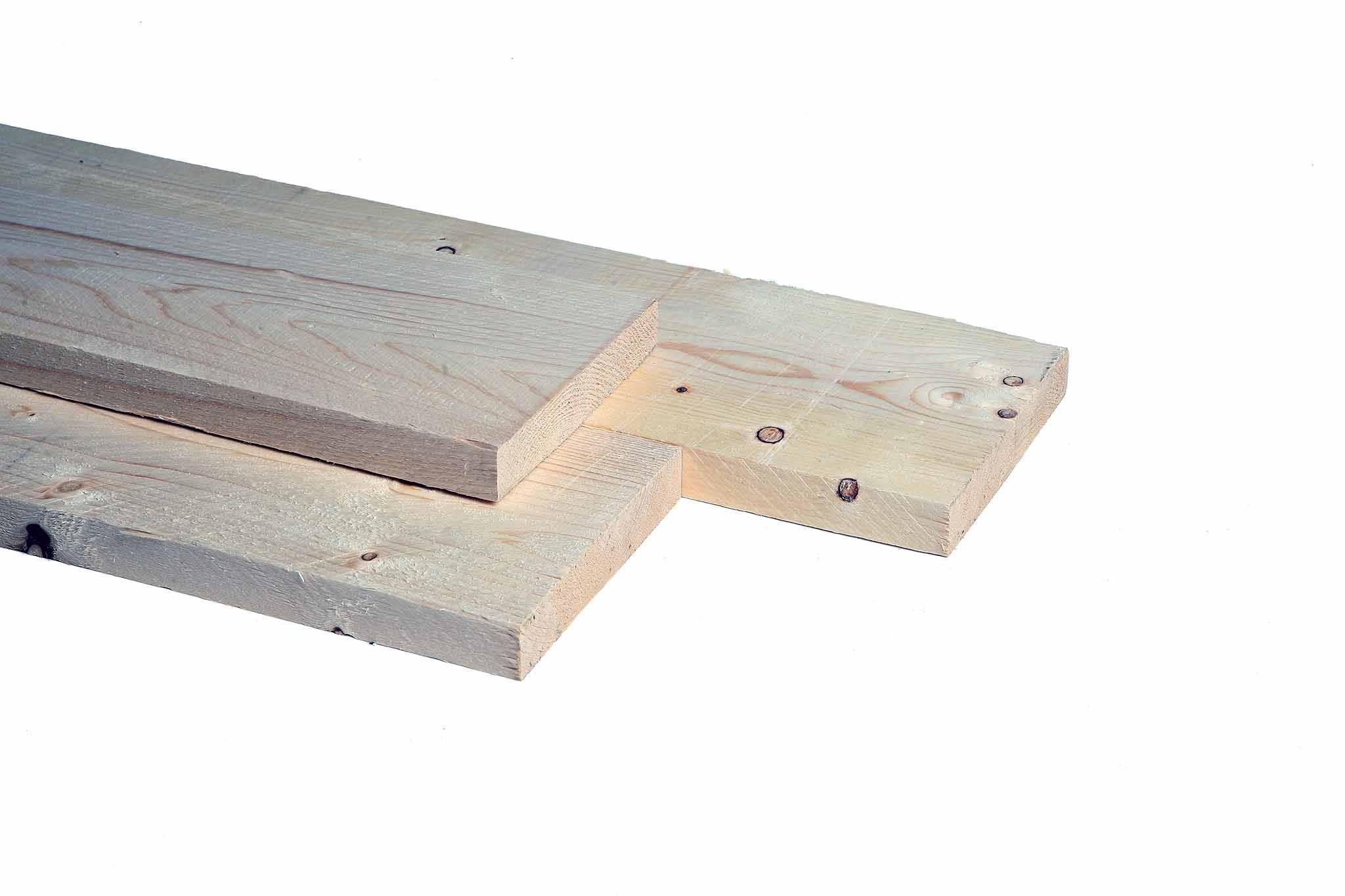 Bouwplank 22x100mm, ruw, vuren - Van der Heijden