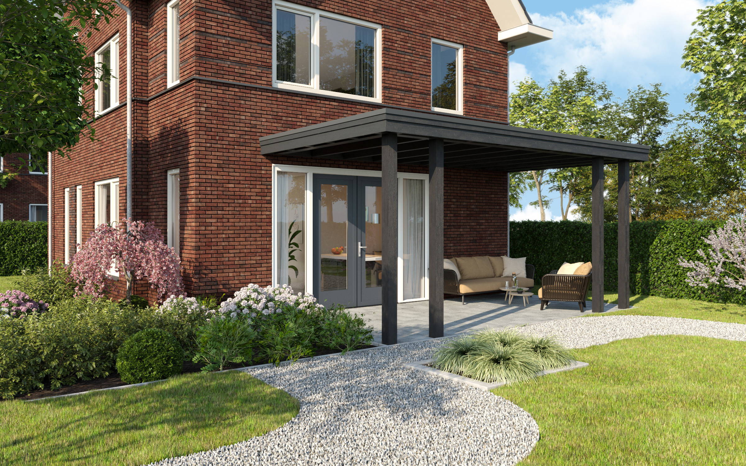 Veranda in het Zwart: Stijlvolle Veranda voor een Moderne Tuin - Van ...