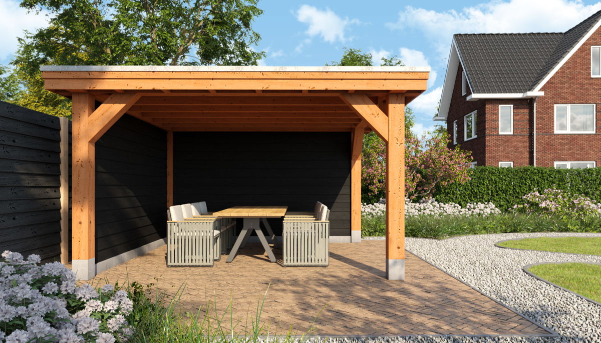 Robuuste Douglas overkapping - Van der Heijden