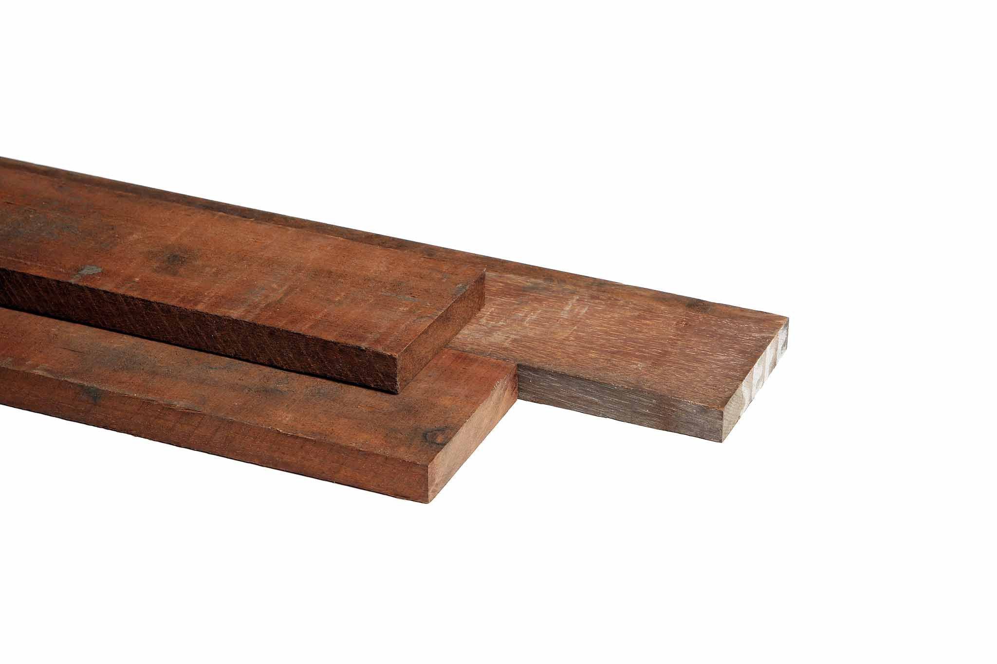 Plank 30x150mm, ruw, Azobe - Van der Heijden