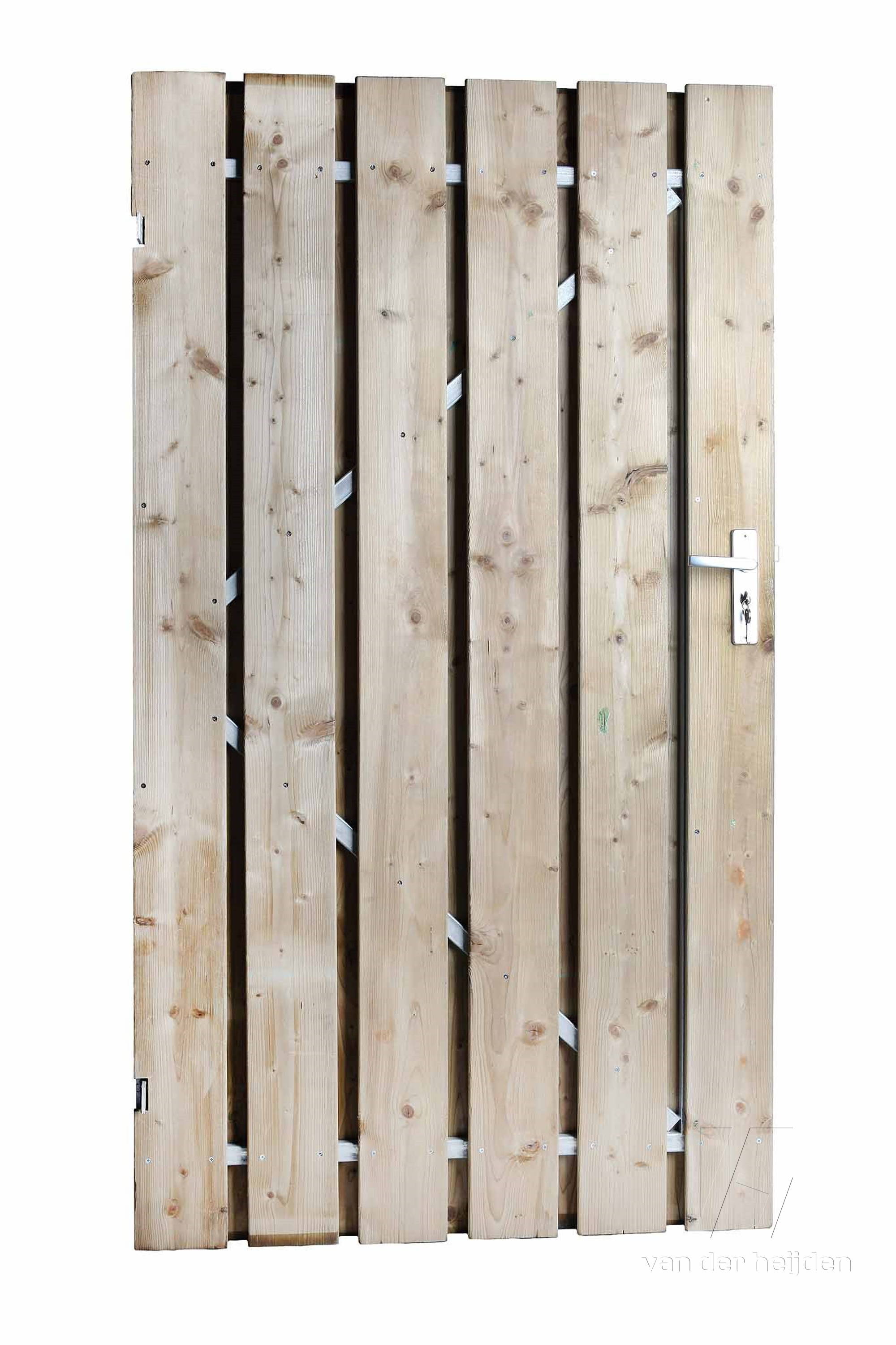 Poort met stalen frame, geimpregneerd vuren, MAATWERK - Van der Heijden