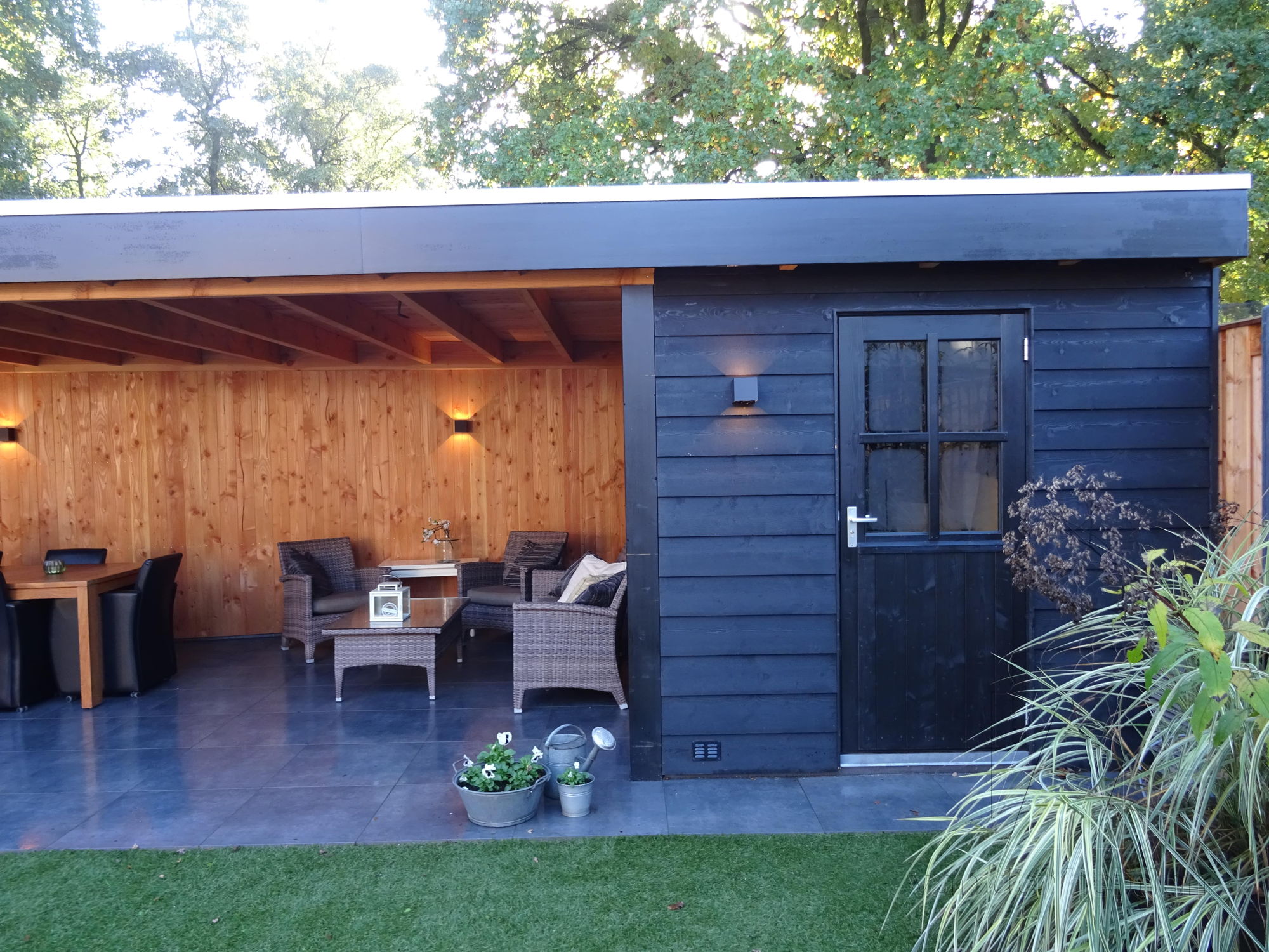 Tuinhuis met overkapping 61 - Van der Heijden