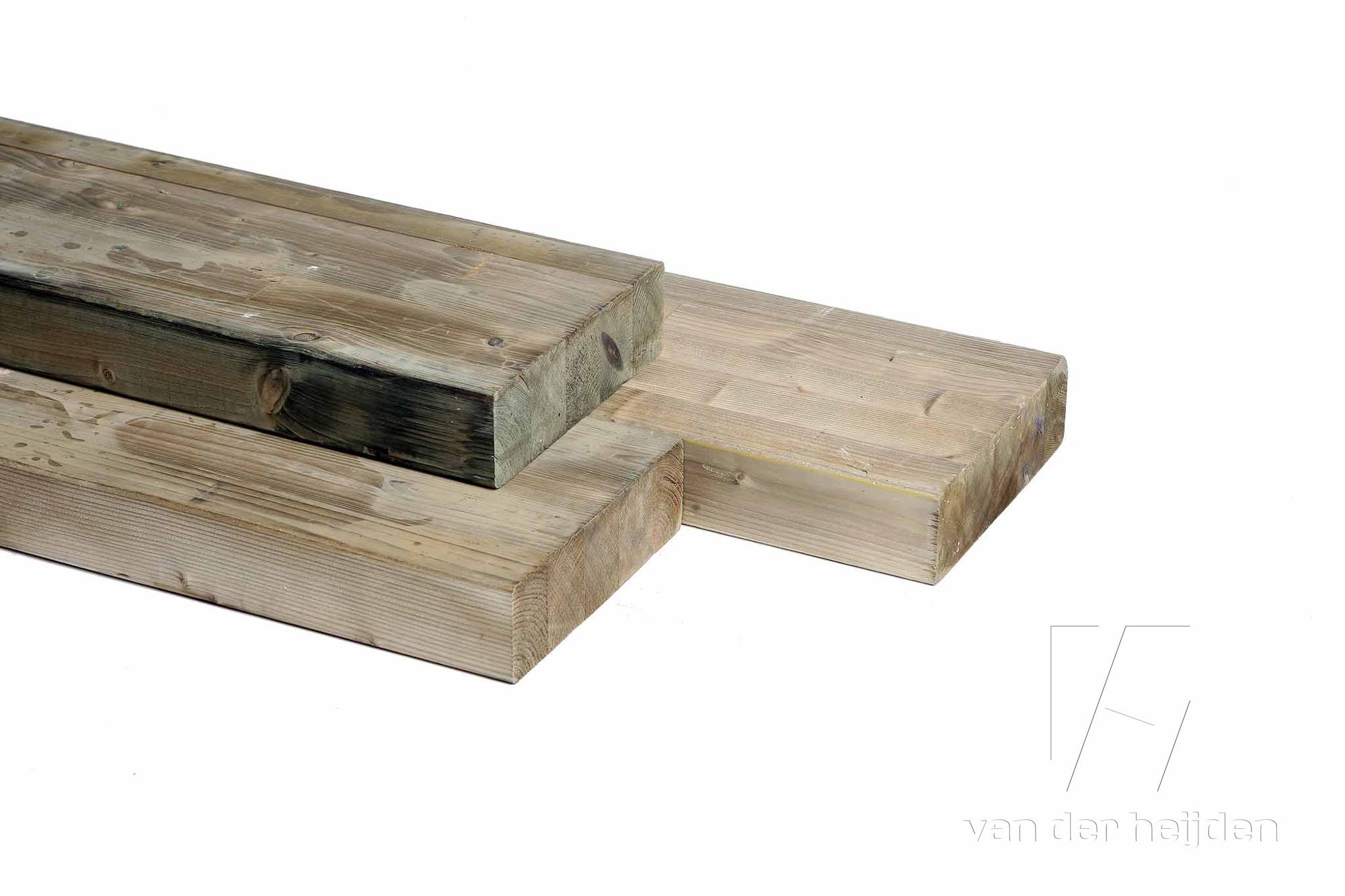 Balk 60x120mm, geschaafd / gelamineerd, geimpregneerd vuren - Van der ...