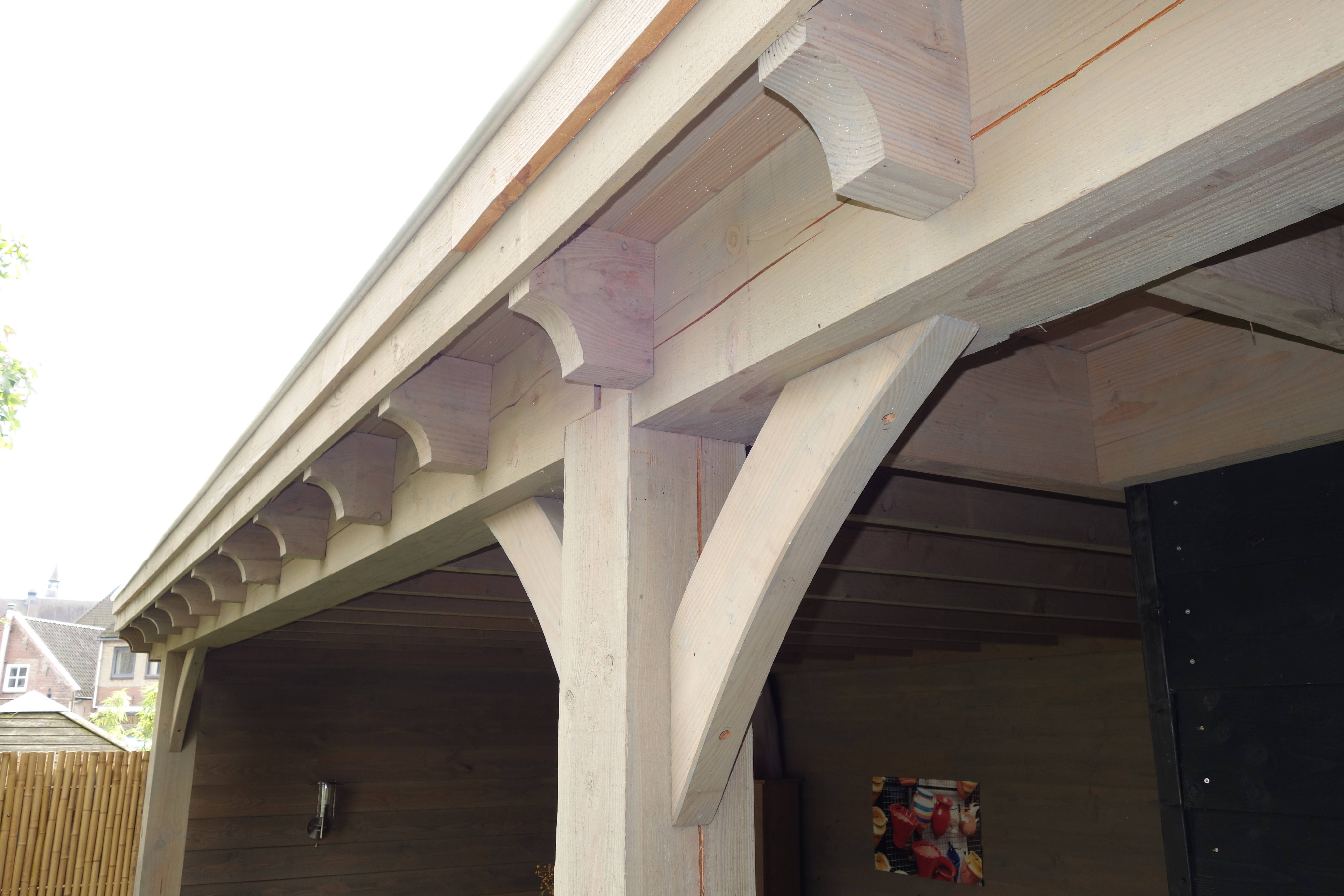 Tuinhuis met Overkapping en Eiken Constructie in Goirle: Tijdloos ...