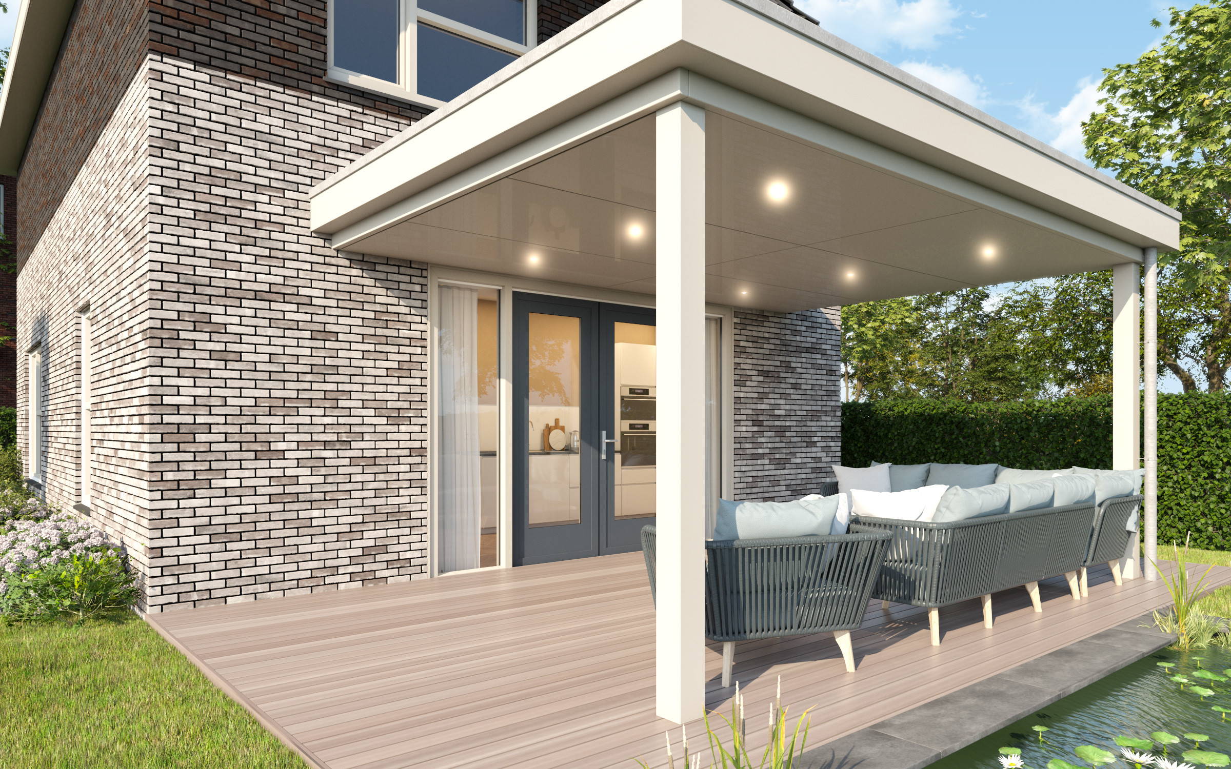 Luxe Witte Veranda: Geniet van Elegantie in Jouw Tuin - Van der Heijden